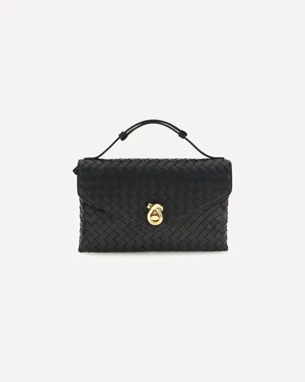 Bottega Veneta Knot Lock Shoulder Bag - Black