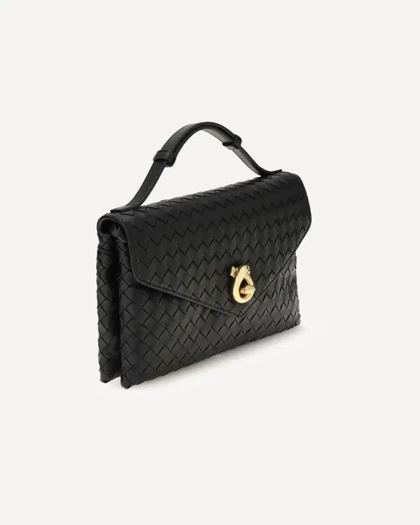 Bottega Veneta Knot Lock Shoulder Bag - Black