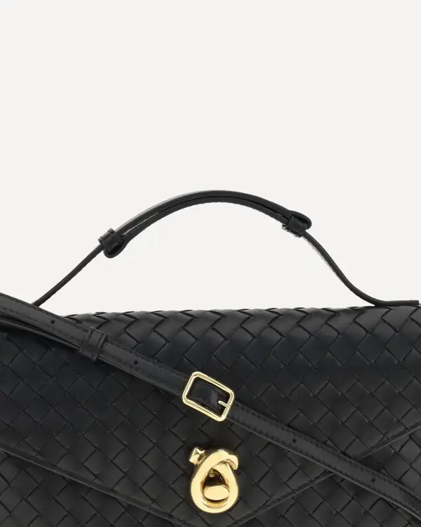 Bottega Veneta Knot Lock Shoulder Bag - Black