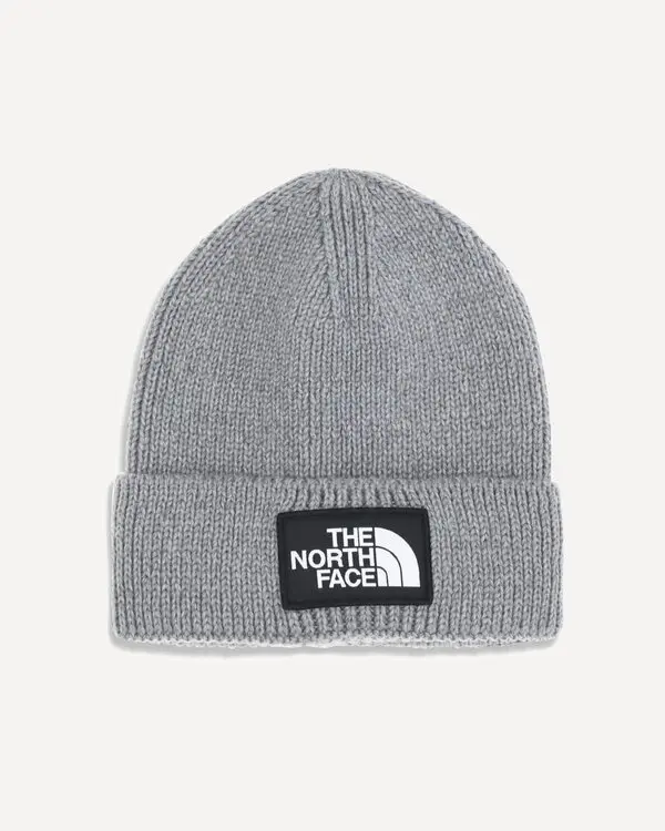 The North Face Ribbed Logo Beanie - Grey