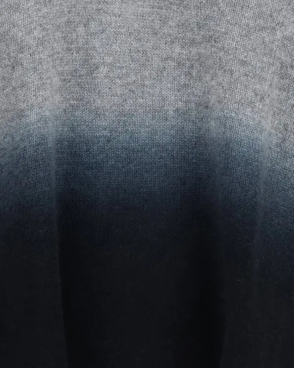 MIRROR IN THE SKY V-neck Cashmere Sweater With Gradient Finish