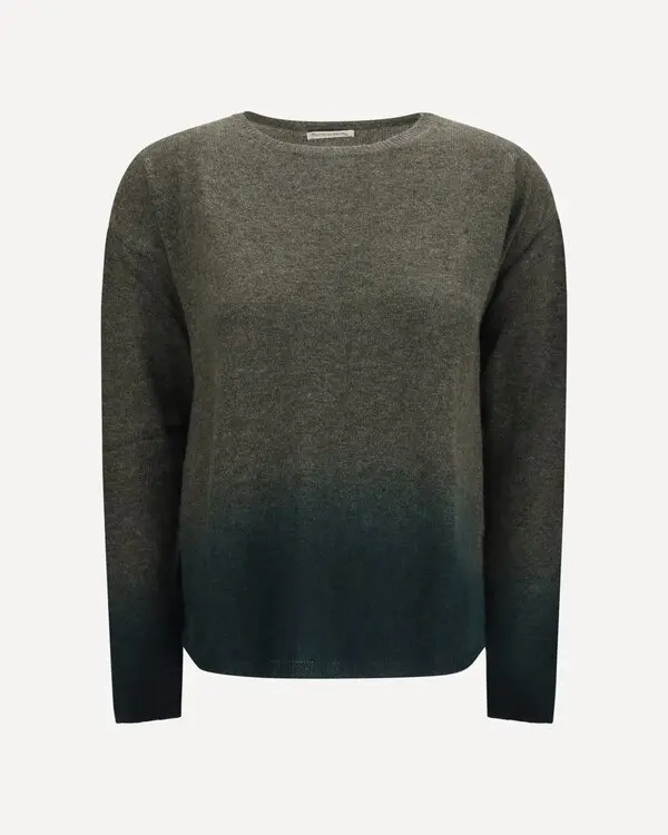 MIRROR IN THE SKY Gradient Cashmere Crewneck Sweater
