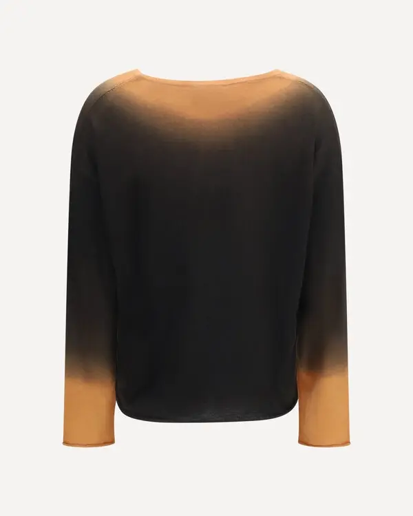 MIRROR IN THE SKY Indra T-shirt With Gradient Cashmere - Brown