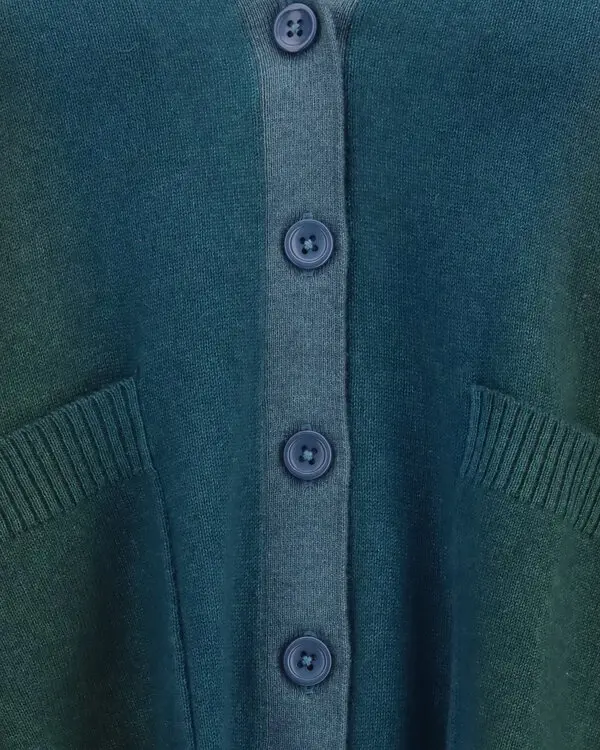 MIRROR IN THE SKY Ombré Cashmere Cardigan - Green