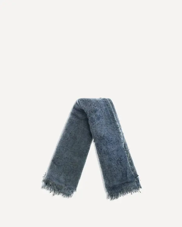MIRROR IN THE SKY Lightweight Cashmere Scarf With Fringes