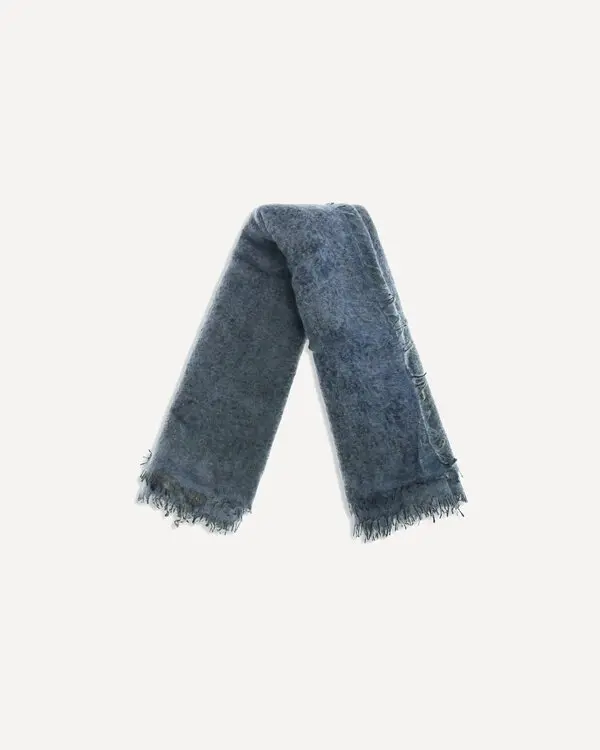 MIRROR IN THE SKY Lightweight Cashmere Scarf With Fringes