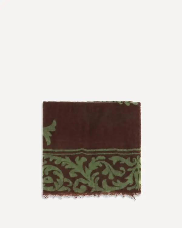 MIRROR IN THE SKY Soufflé Cashmere Scarf With Baroque Motif - Multicolour