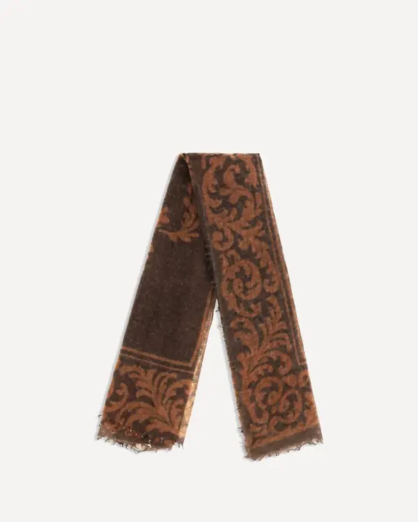 MIRROR IN THE SKY Soufflé Cashmere Scarf With Baroque Motif