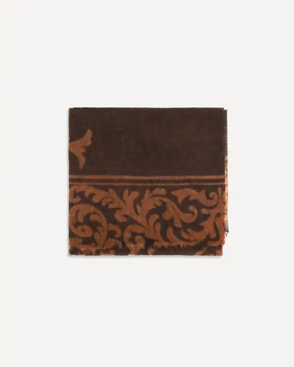 MIRROR IN THE SKY Soufflé Cashmere Scarf With Baroque Motif