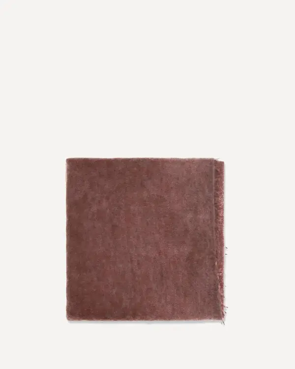 MIRROR IN THE SKY Lightweight Cashmere Scarf With Fringes - Bordeaux