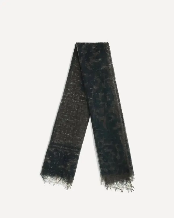 MIRROR IN THE SKY Soufflé Cashmere Scarf With Baroque Motif