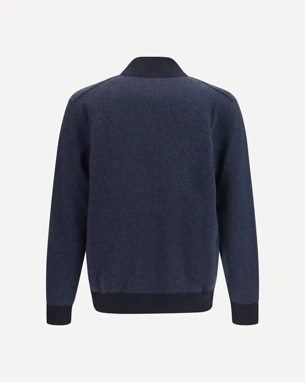 Loro Piana Roadster Cashmere Sweater With Half-zip - Blue