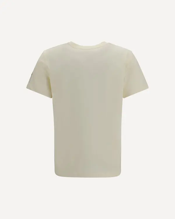 Moncler Cotton T-shirt With Tone-on-tone Embroidered Logo