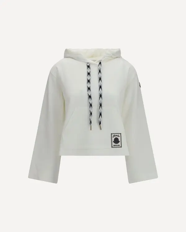 Moncler Cotton Blend Cropped Hoodie
