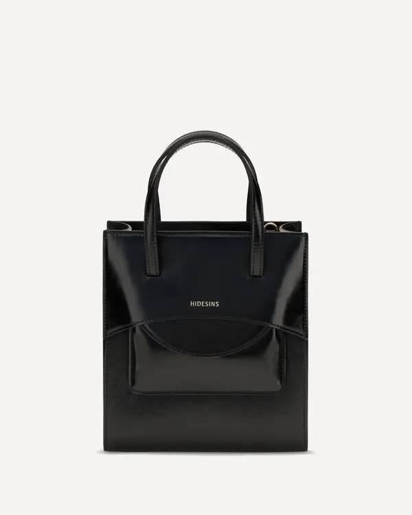 HIDESINS Pocket Leather Handbag - Black