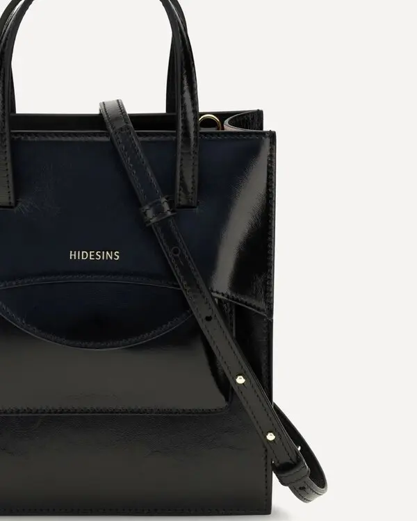 HIDESINS Pocket Leather Handbag - Black