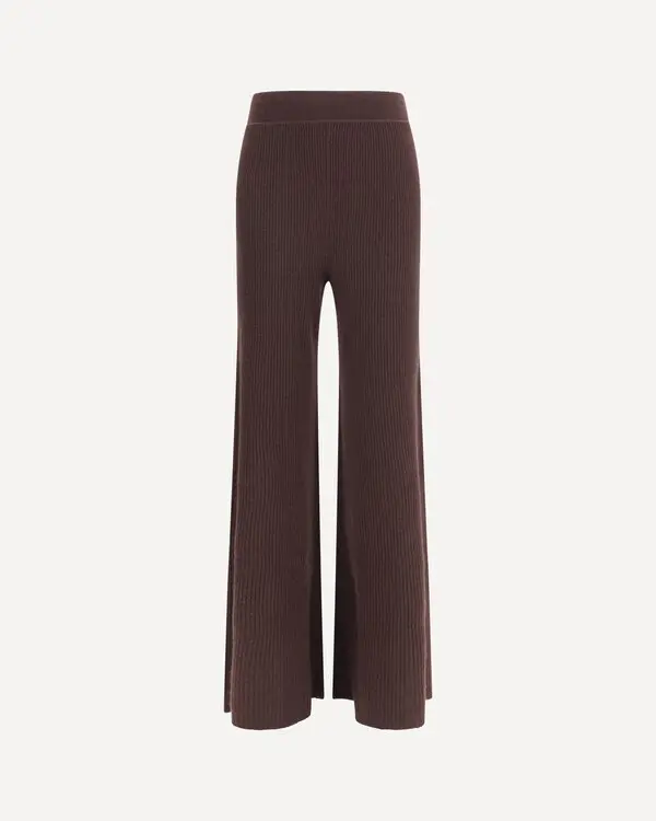 Loro Piana Camino Cashmere And Silk Wide-leg Pants - Brown