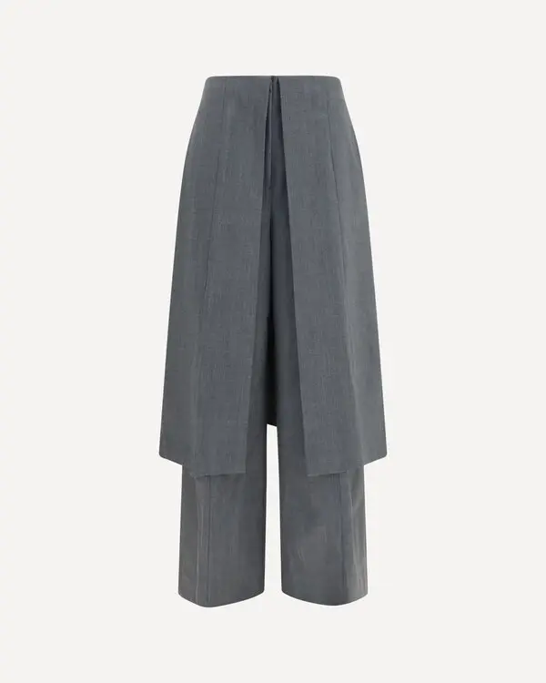 THE LATEST Tailored Pants With Draped Skirt Panel