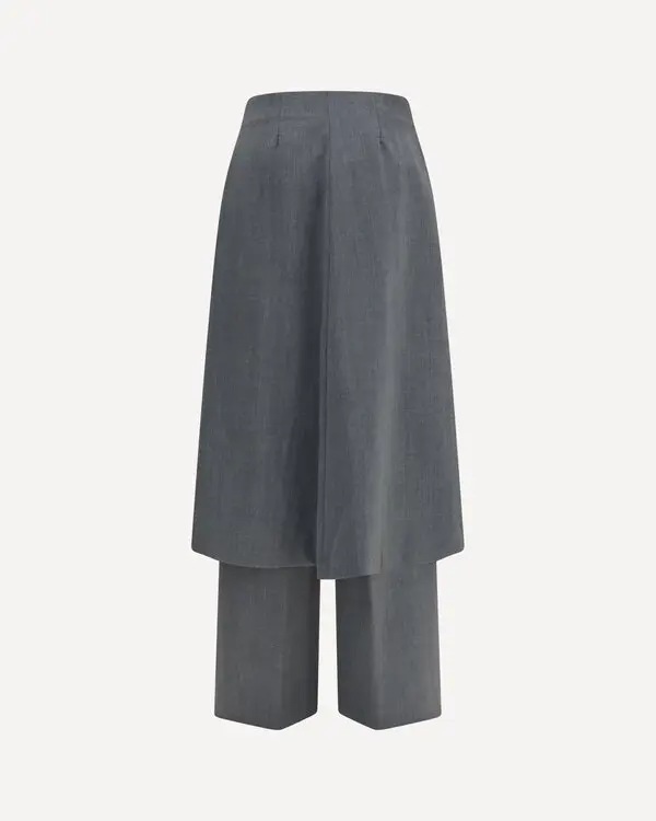 THE LATEST Tailored Pants With Draped Skirt Panel