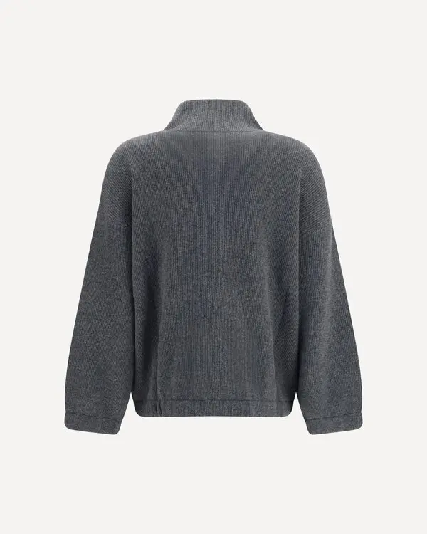 Brunello Cucinelli Cashmere Half-zip Sweater - Grey