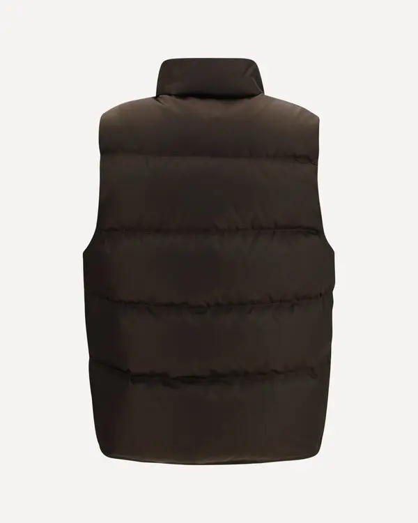Prada Re-nylon Down Gilet - Brown
