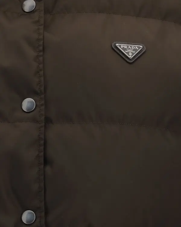 Prada Re-nylon Down Gilet - Brown