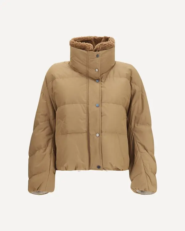 Brunello Cucinelli Padded Jacket With Shearling Collar