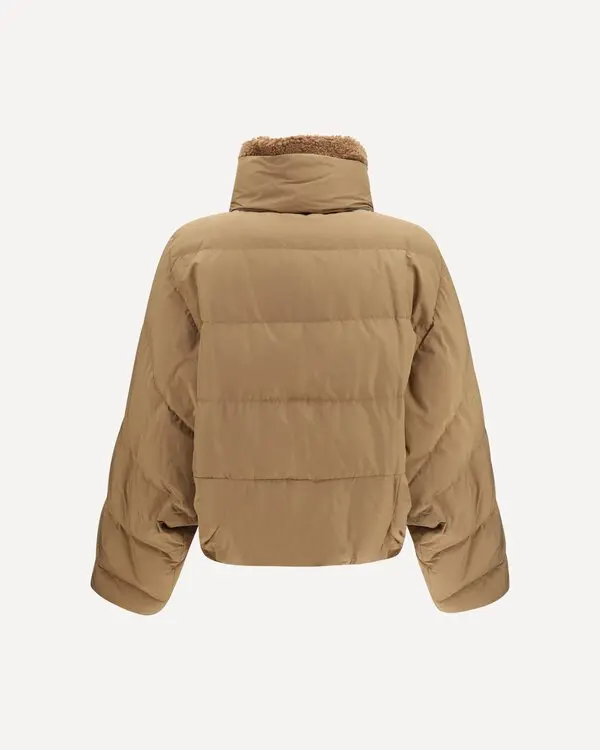 Brunello Cucinelli Padded Jacket With Shearling Collar