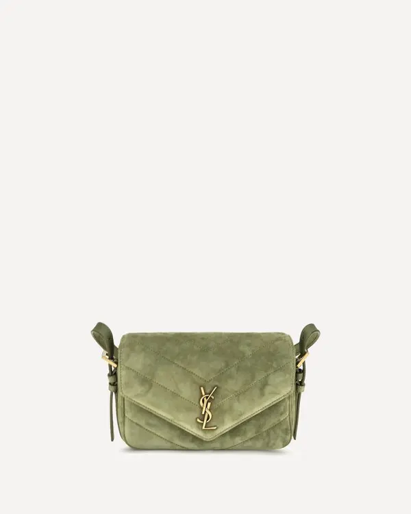 Saint Laurent Small Loulou Matelassé Suede Shoulder Bag