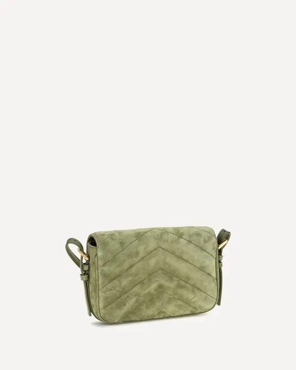 Saint Laurent Small Loulou Matelassé Suede Shoulder Bag