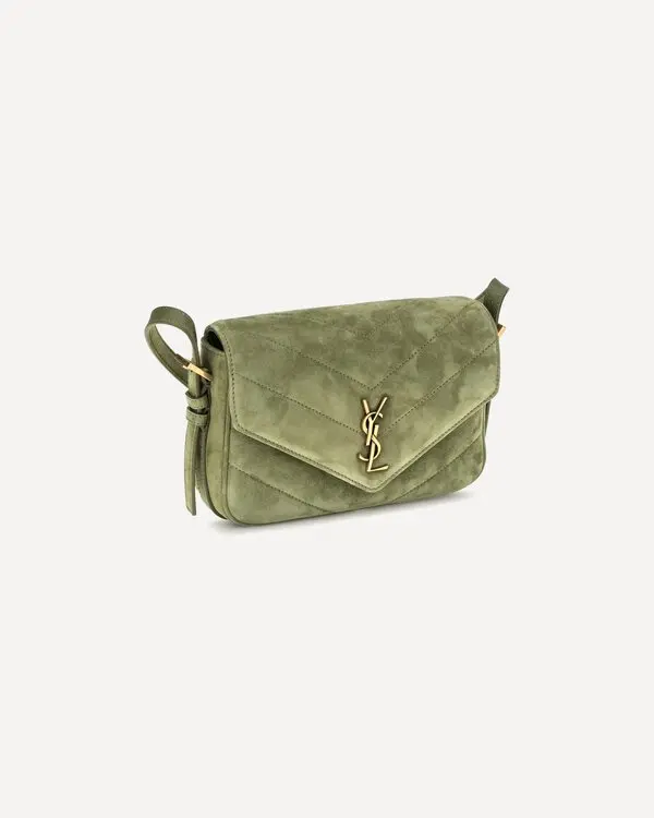 Saint Laurent Small Loulou Matelassé Suede Shoulder Bag