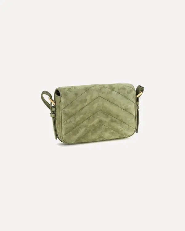 Saint Laurent Small Loulou Matelassé Suede Shoulder Bag