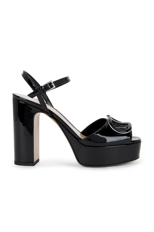 Valentino Garavani Vlogo Signature Platform Sandals - Nero
