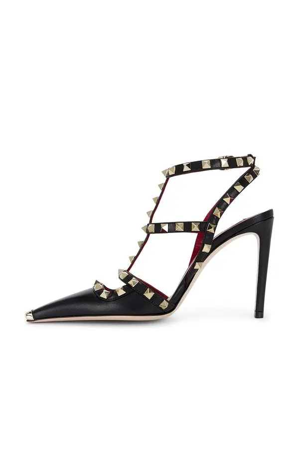 Valentino Garavani Rockstud Ankle Strap Pump - Nero