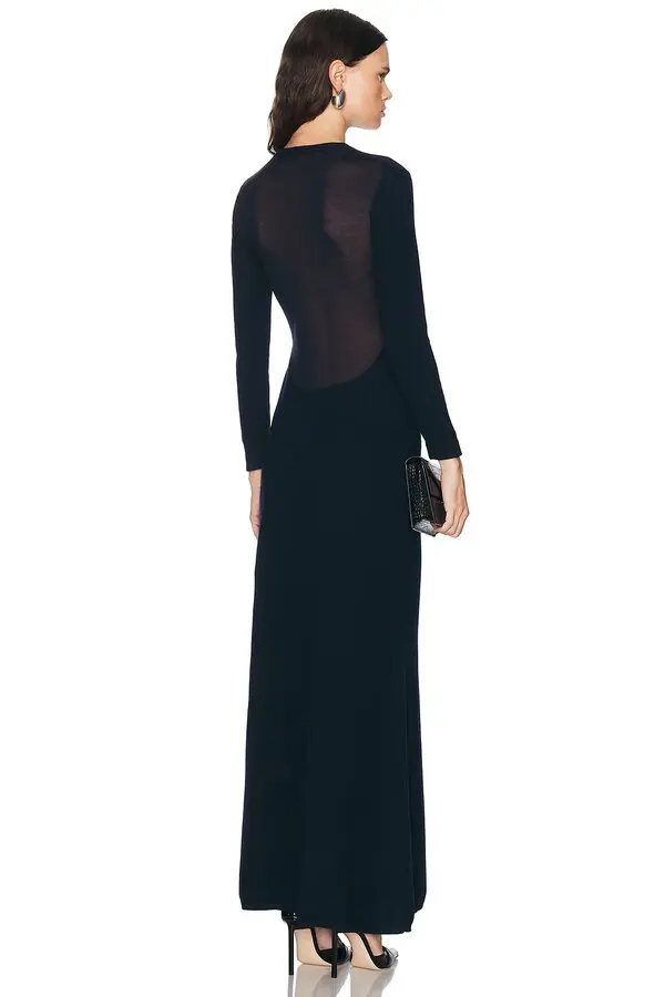 TOM FORD Cashmere Silk Long Crewneck Dress