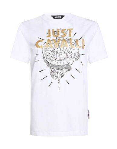 Just Cavalli Cotton Logo Print T-shirt - White