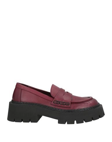 VIC MATIE Loafers Burgundy Size Leather - Red
