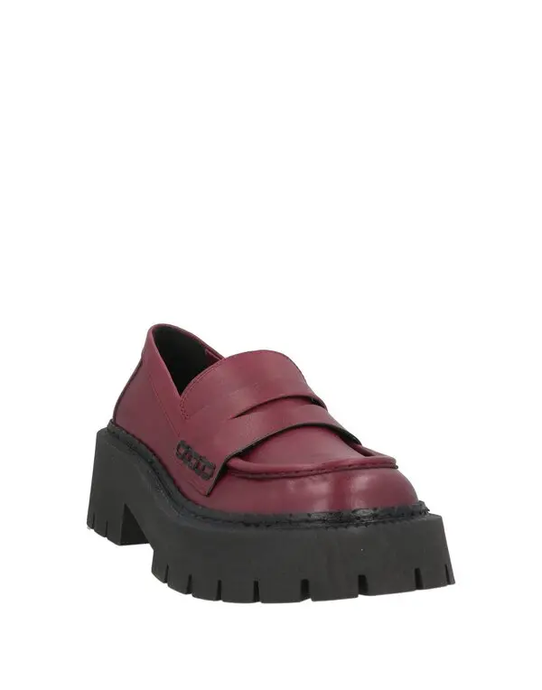 VIC MATIE Leather Loafers With Chunky Lug Sole