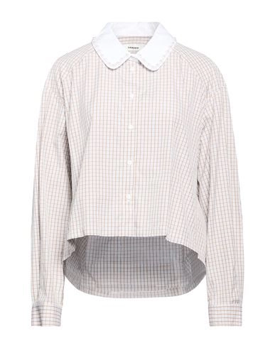Sandro Checked Cotton Shirt With Peter Pan Collar