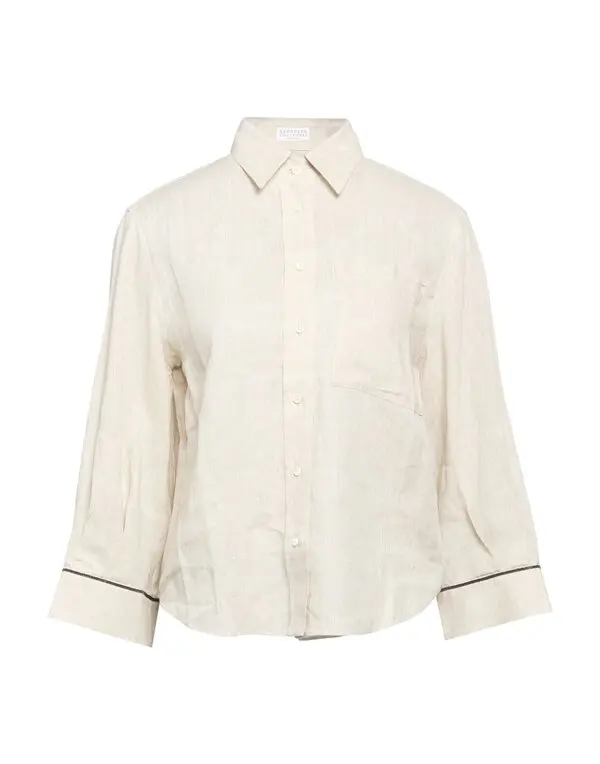 Brunello Cucinelli Linen Shirt With Appliqu