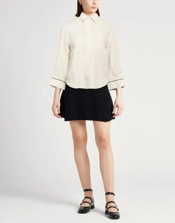 Brunello Cucinelli Linen Shirt With Appliqu