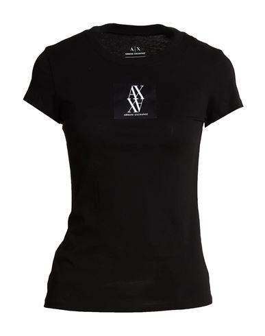 Armani Exchange Cotton T-shirt With Logo Print - Black