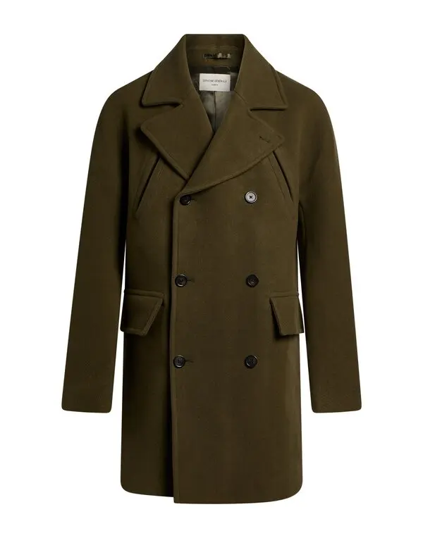 Officine Générale Double-breasted Military Virgin Wool & Polyamide Coat