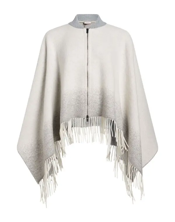 Peserico Light Virgin Wool And Polyamide Cape