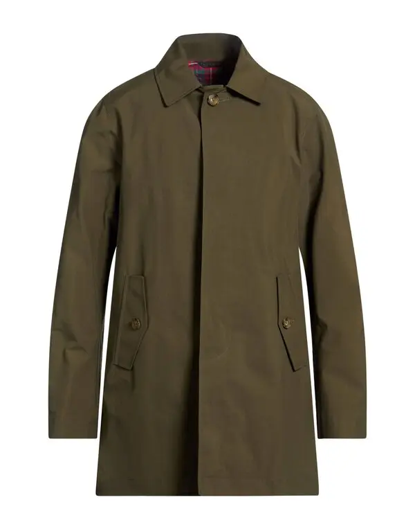 BARACUTA Military Cotton Polyester Trench Coat - Green
