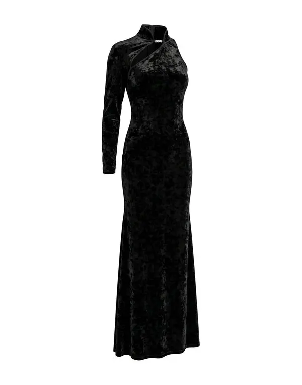 Versace Maxi Dress Size Polyester, Elastane