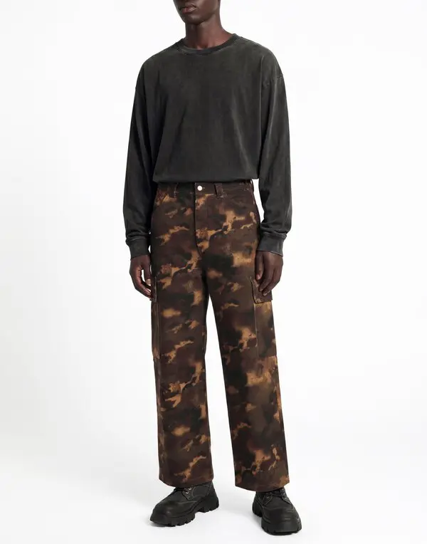DISCLAIMER Military Cotton Camouflage Print Cargo Jeans