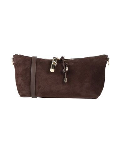 Furla Suede Cross Body Bag - Dark Brown
