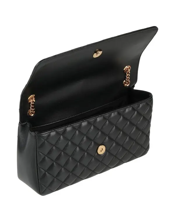 Versace Lambskin Quilted Crossbody Bag - Black