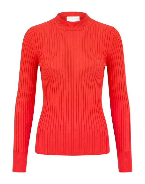 FORTE_FORTE Virgin Wool Ribbed Knit Sweater